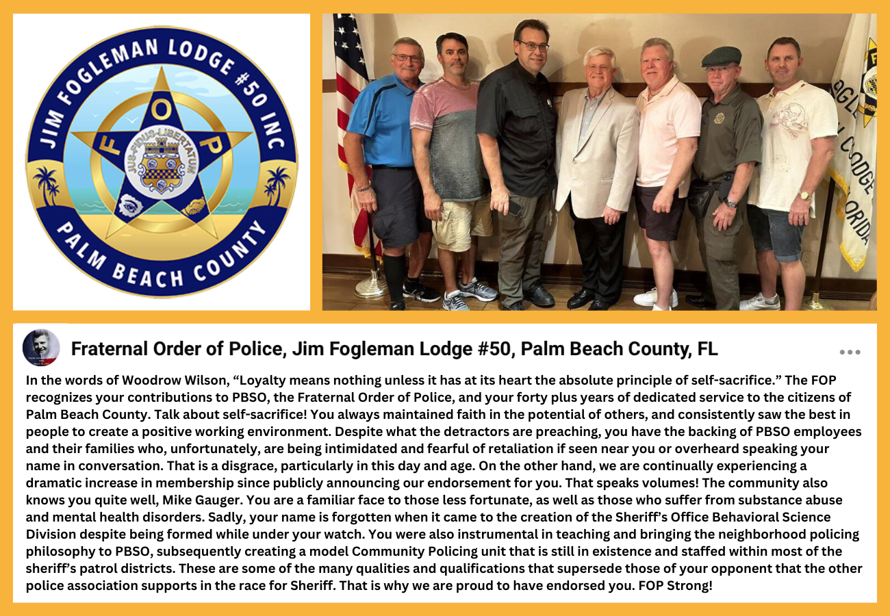 Endorsements – Gauger for Sheriff